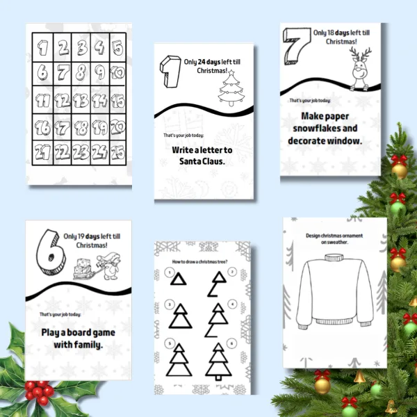 Christmas Countdown- activity book for kids - Dydaktyczne ABC